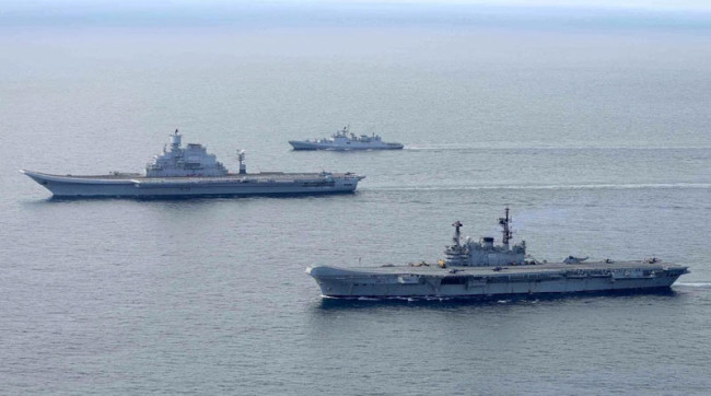 India’s Largest Carrier INS Vikramaditya Arrives at Karwar Home Port ...