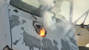 High-energy laser weapon burns through a running engine from a mile ...